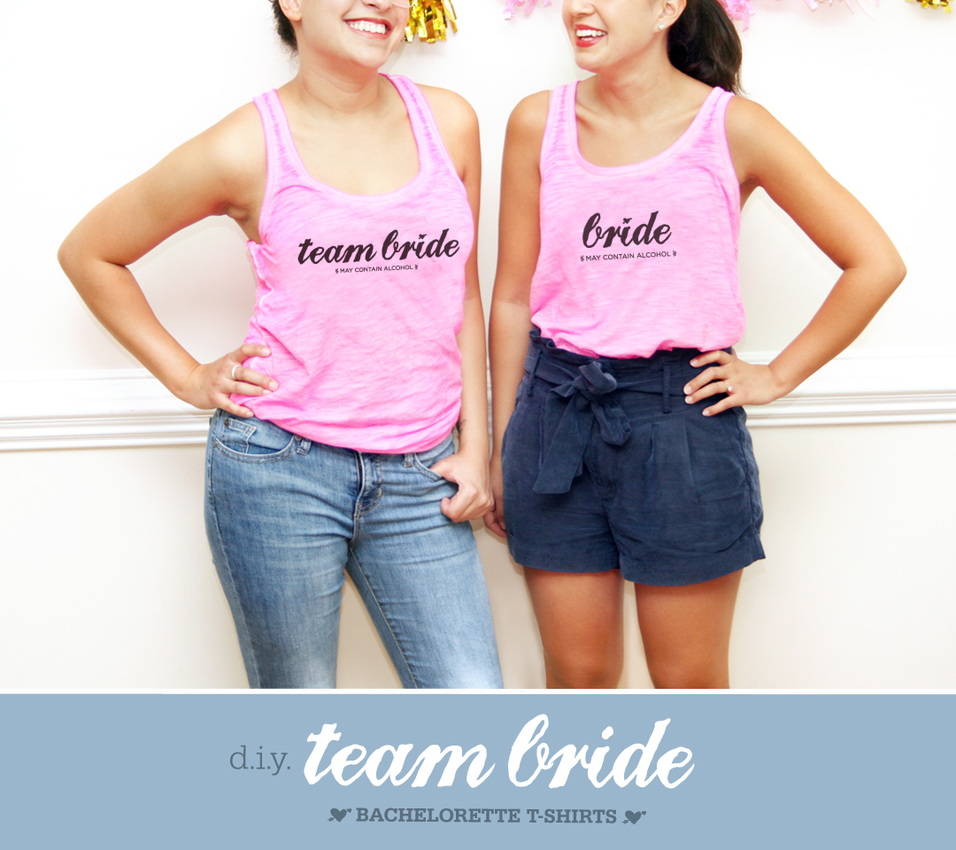 DIY Team Bride Bachelorette T-shirts