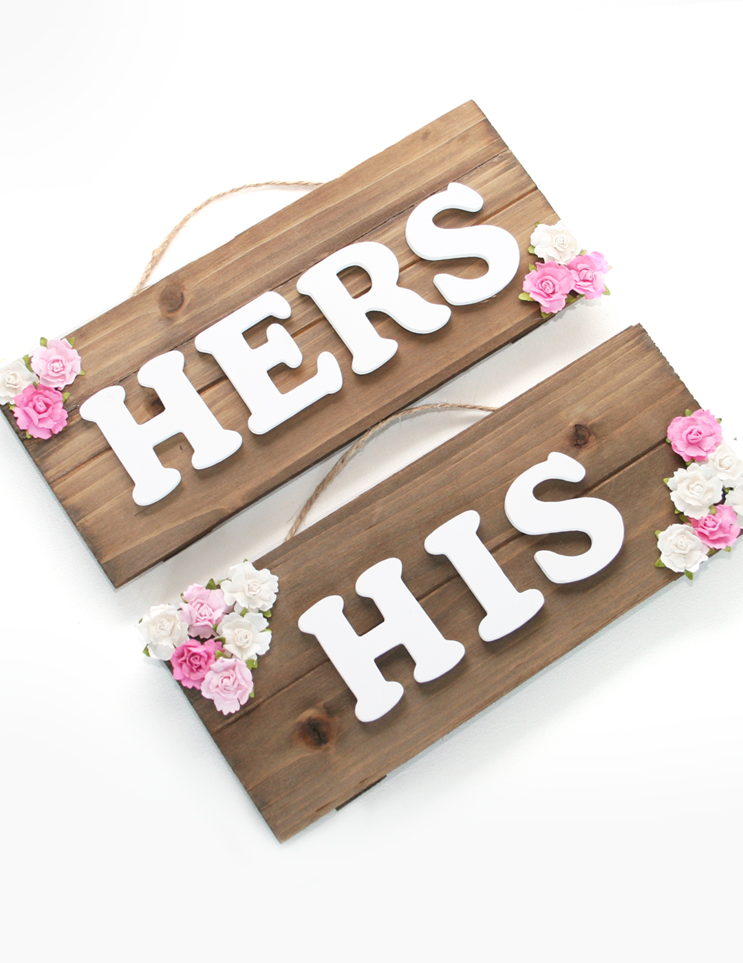 DIY Wedding Bride and Groom Chair Signs