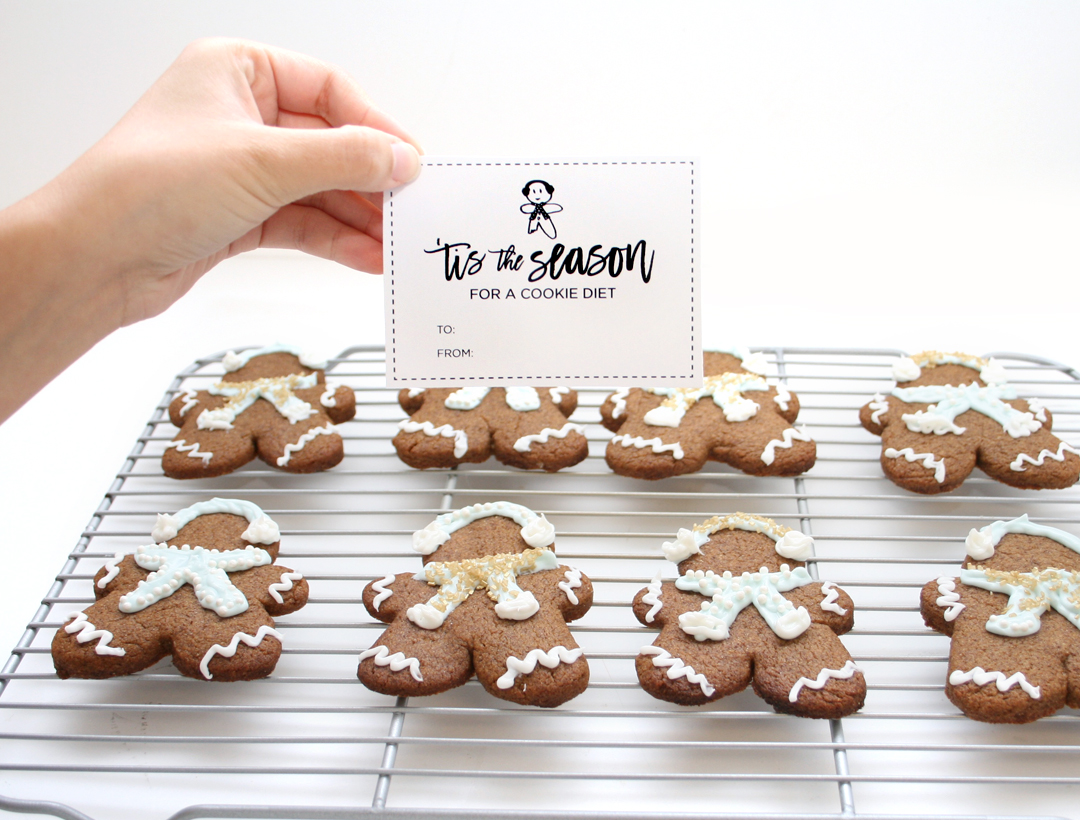 Gingerbread Cookies and Gift Tag Printable - Love Vividly